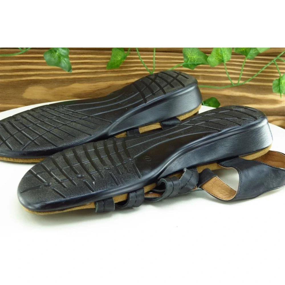 Easy Spirit | Shoes | Easy Spirit Sz 7 M Black Gladiator Leather Women ...